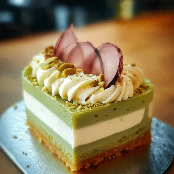 Pistachio Vanilla Entremets