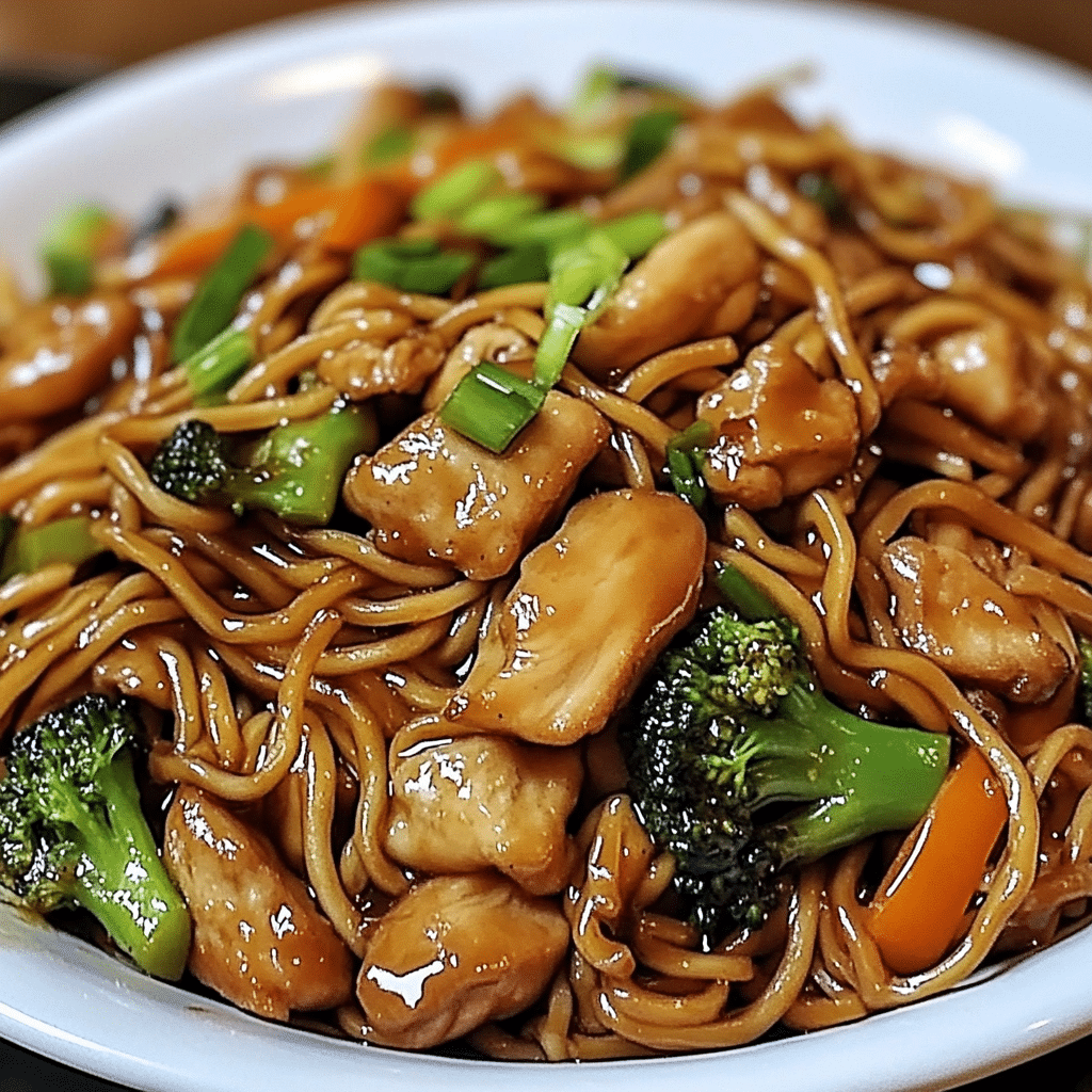 Extra Saucy Garlic Chicken Lo Mein - Grandma Snacks
